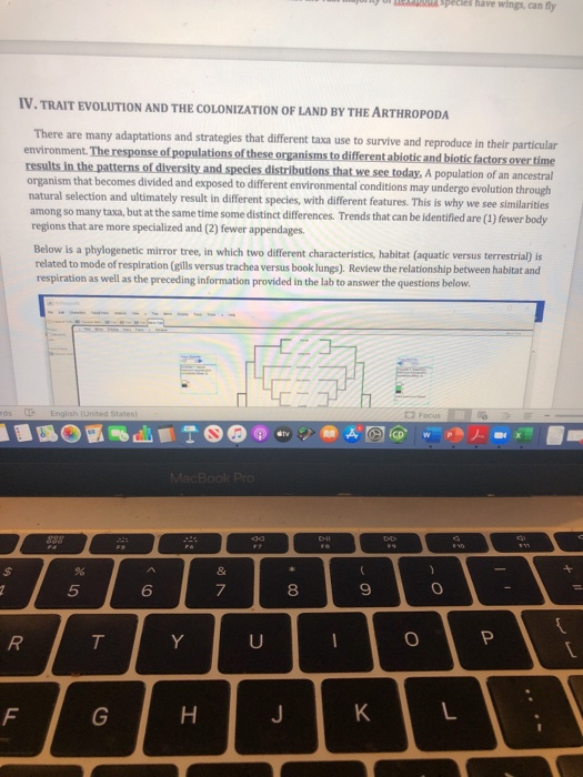 IV. TRAIT EVOLUTION AND THE COLONIZATION OF LAND BY | Chegg.com