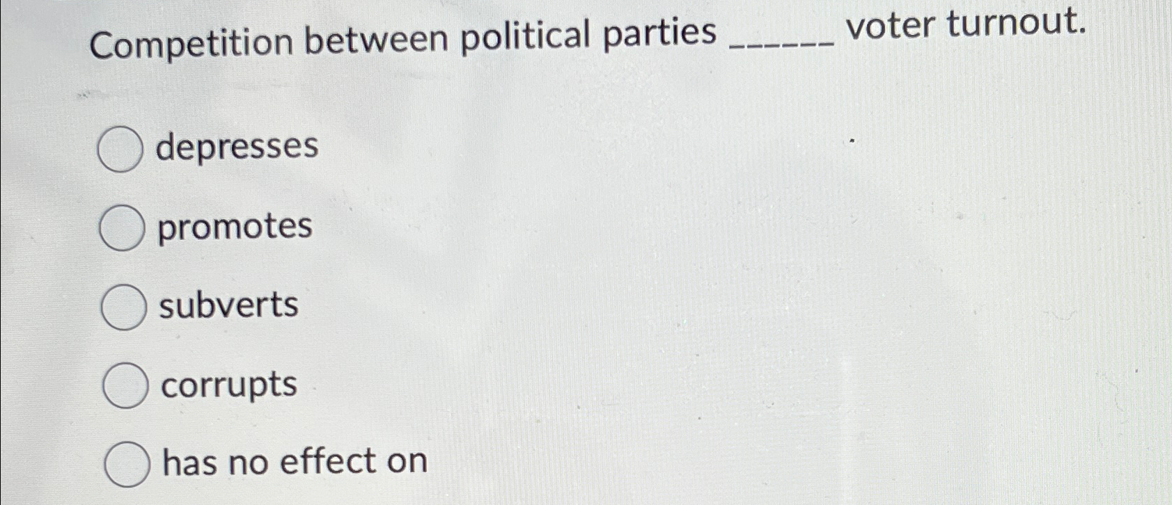 Solved Competition between political partiesvoter | Chegg.com