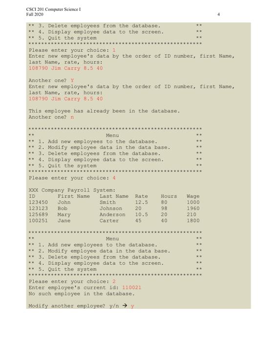 Solved CSCI 201 Computer Science Fall 2020 1 SCI 201 - | Chegg.com