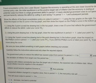Solved Fiscal consoldation at the Zero Lower Bound. Suppose | Chegg.com