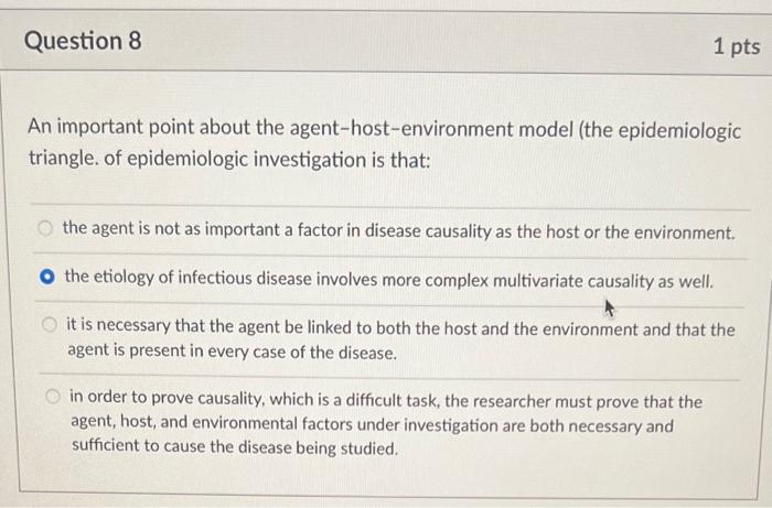 An important point about the agent-host-environment | Chegg.com