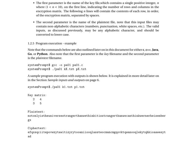 Solved 1 Hill Cipher In this assignment you'll write a | Chegg.com
