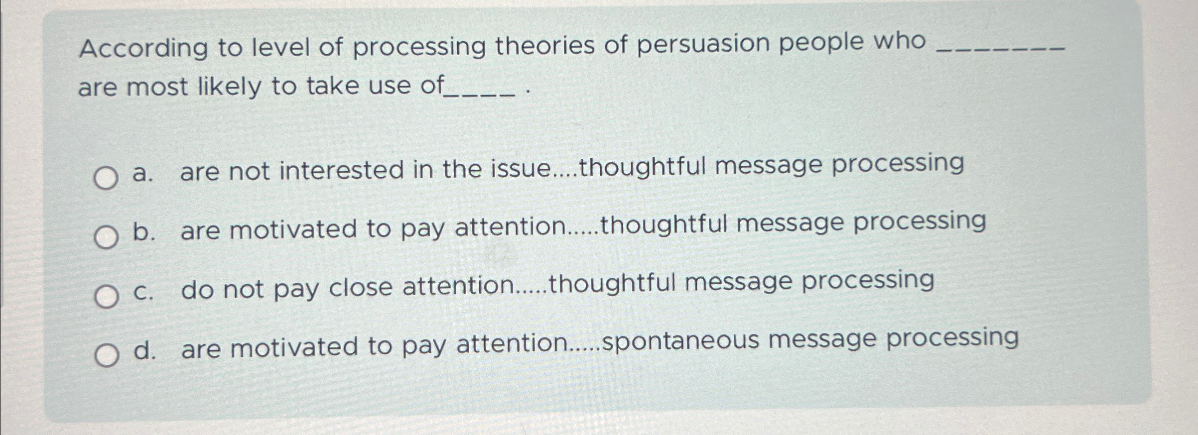 Solved According to level of processing theories of | Chegg.com