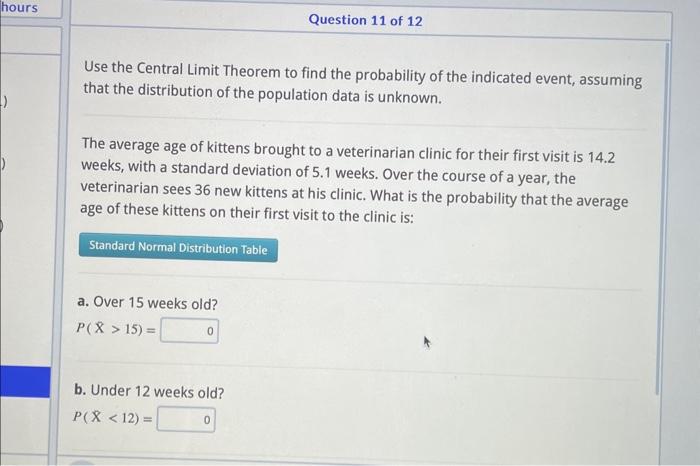 Solved Use the Central Limit Theorem to find the probability | Chegg.com