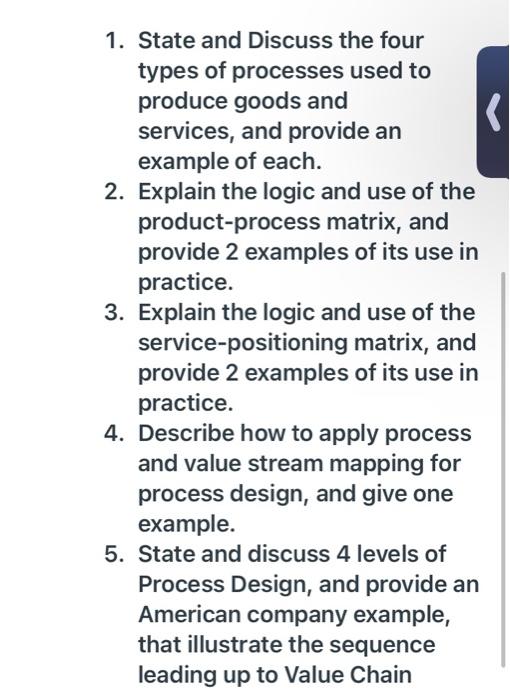 Solved 1. State and Discuss the four types of processes used | Chegg.com