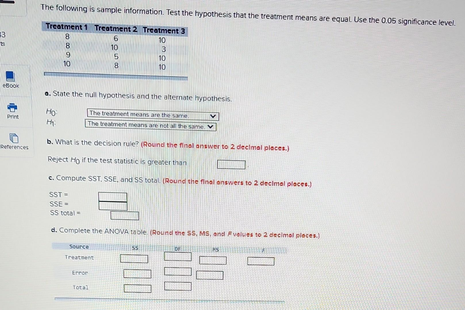 Solved The following is sample information. Test the | Chegg.com