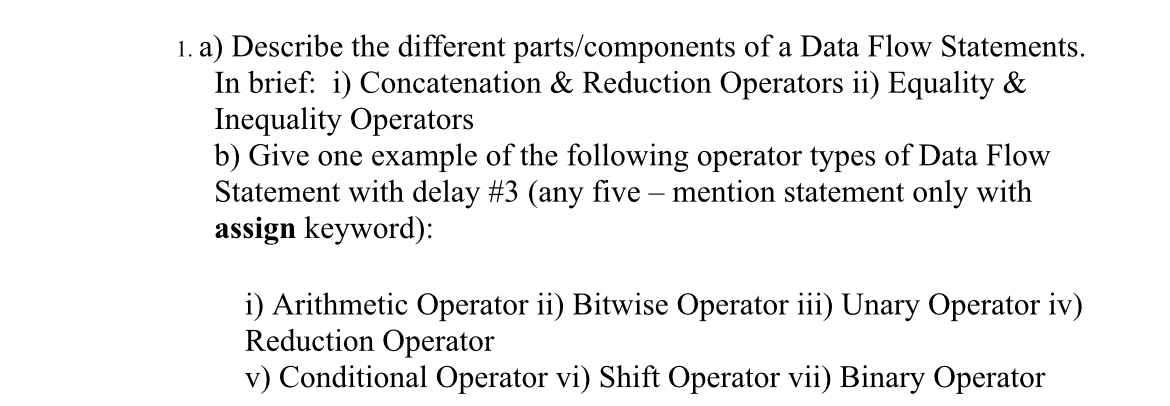 Solved a) ﻿Describe the different parts/components of a Data | Chegg.com