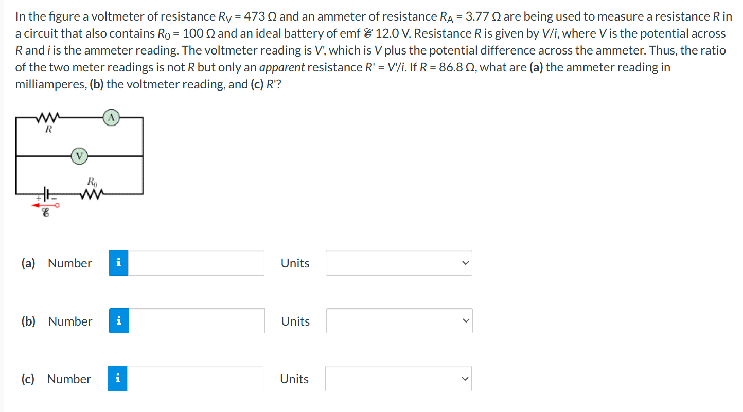 Solved In ﻿the figure a voltmeter of ﻿resistance | Chegg.com