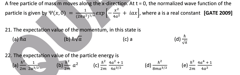Solved A free particle of mass m ﻿moves along the | Chegg.com