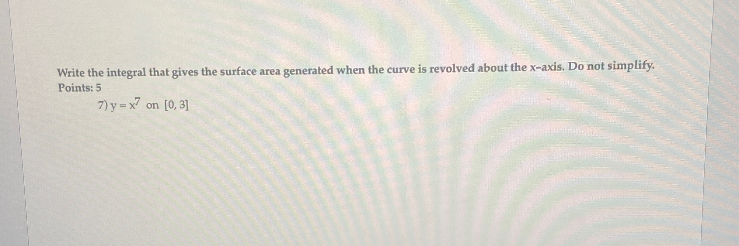 Solved Write the integral that gives the surface area | Chegg.com