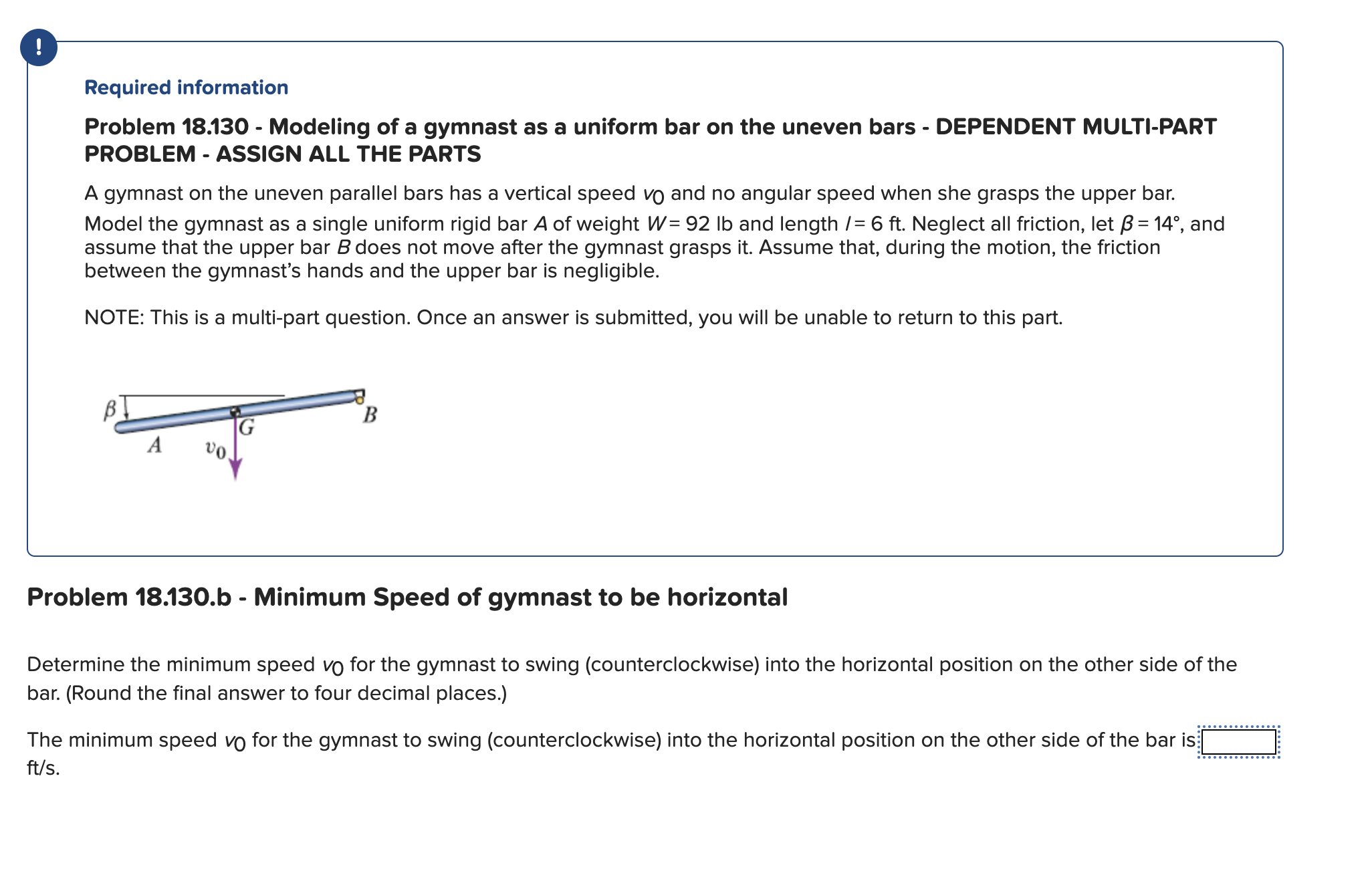 Solved Required informationProblem 18.130 - ﻿Modeling of a | Chegg.com