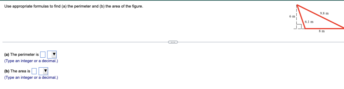 Solved Use appropriate formulas to find (a) ﻿the perimeter | Chegg.com