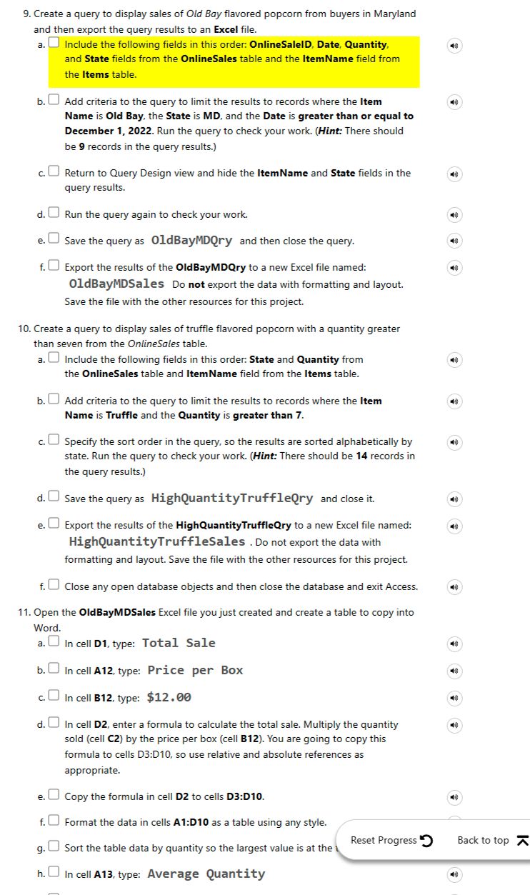 Create a query to display sales of Old Bay flavored | Chegg.com