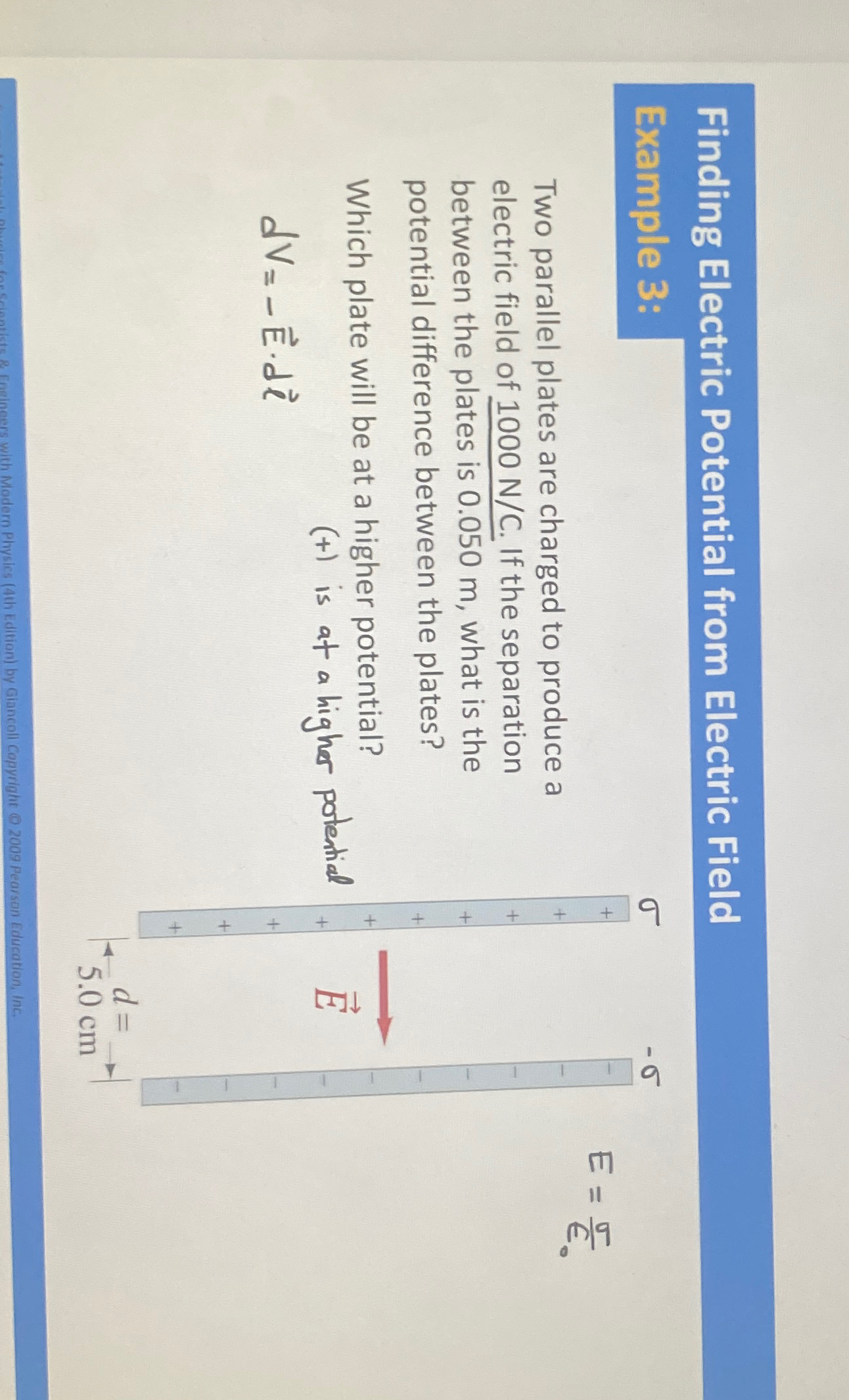 Solved Finding Electric Potential from Electric FieldExample | Chegg.com