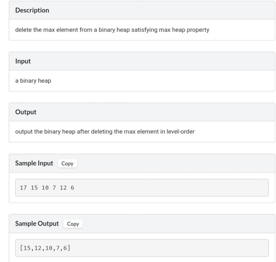 Solved Insert an element into a binary heap Input S: set of | Chegg.com
