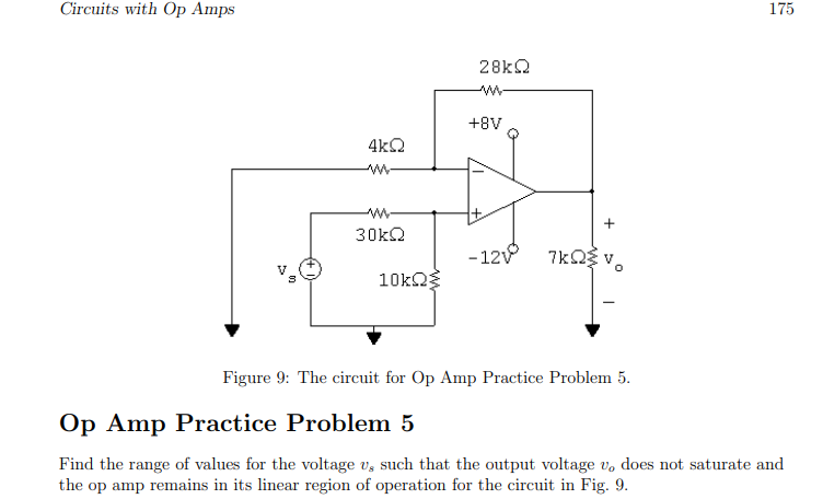 Solved Circuits with Op AmpsFigure 9: The circuit for Op Amp | Chegg.com