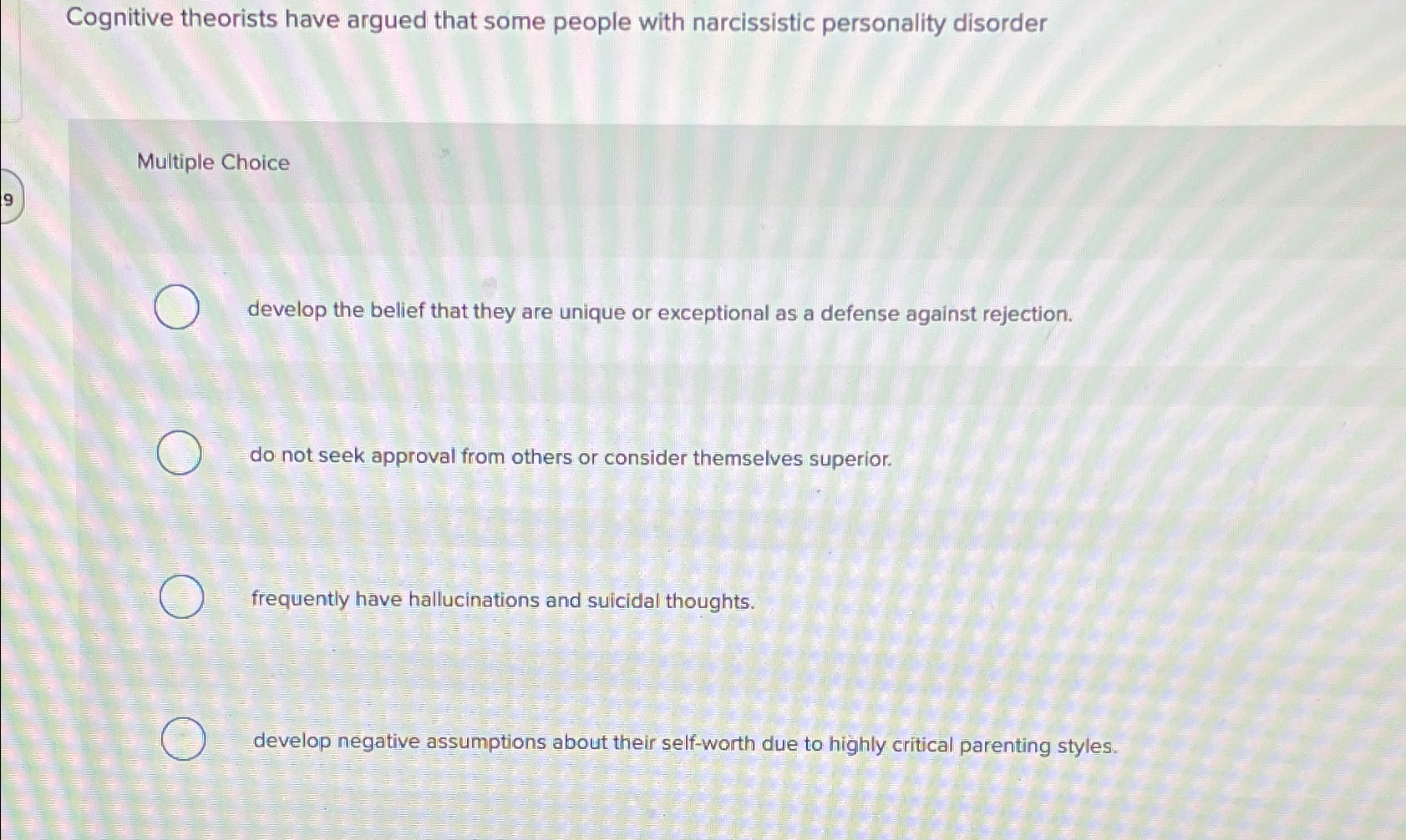 Solved Cognitive theorists have argued that some people with | Chegg.com