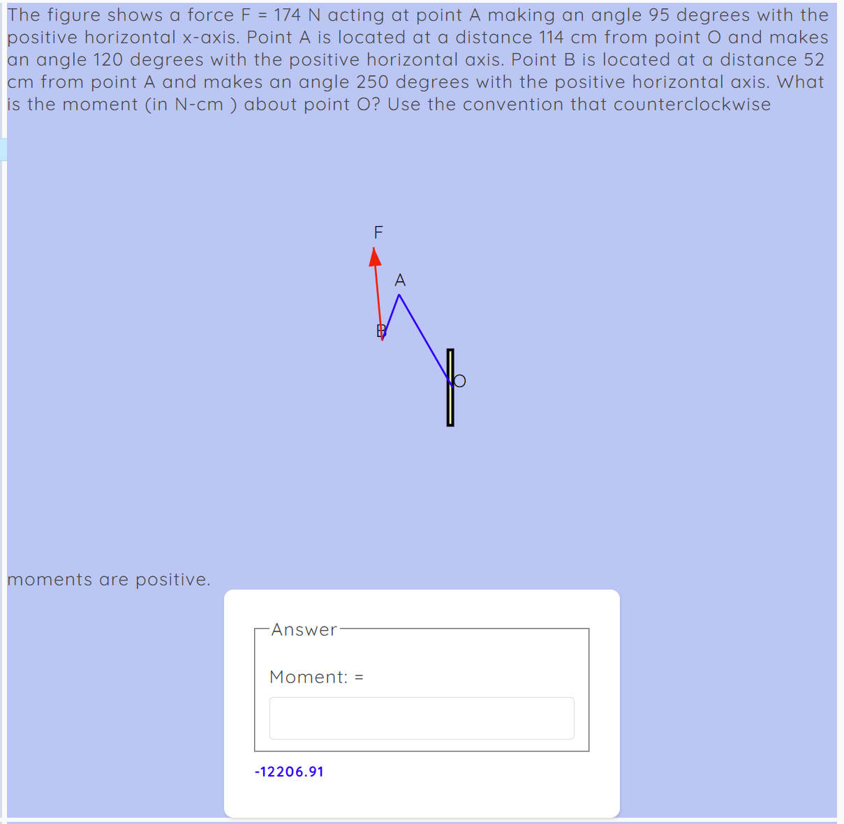 Solved positive horizontal x-axis. Point A ﻿is located at a | Chegg.com