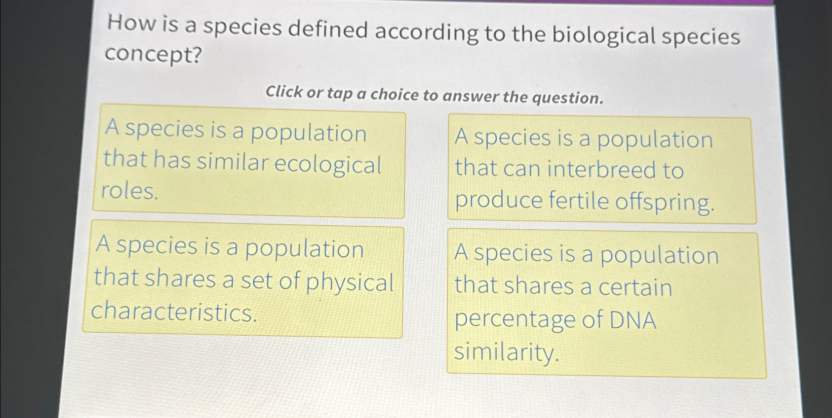 Solved How is a species defined according to the biological | Chegg.com