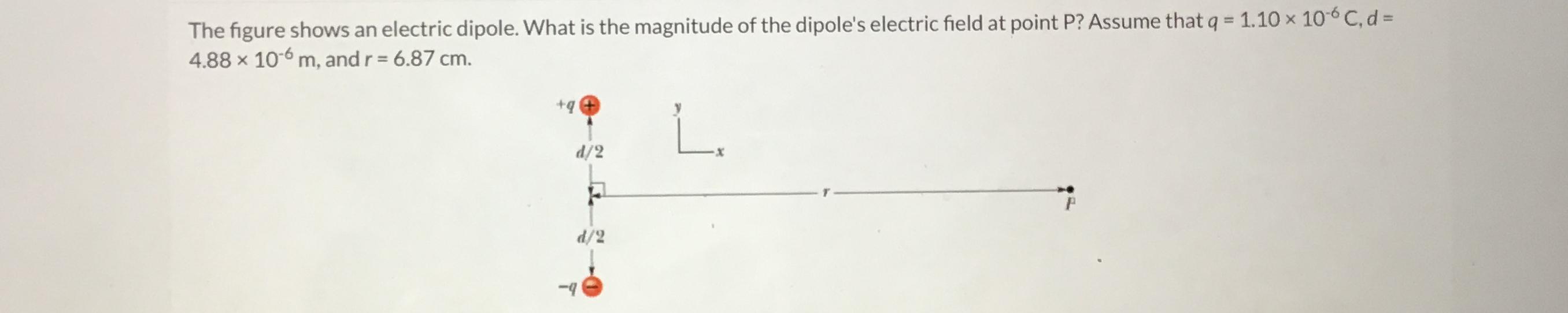 Solved The figure shows an electric dipole. What is the | Chegg.com