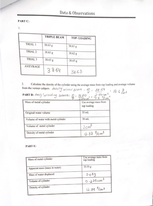 Solved This is measurement lab I have provided all the data | Chegg.com
