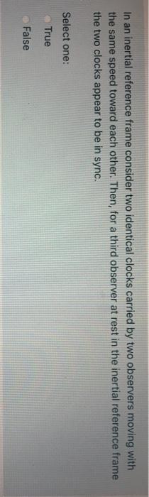 Solved In an inertial reference frame consider two identical | Chegg.com