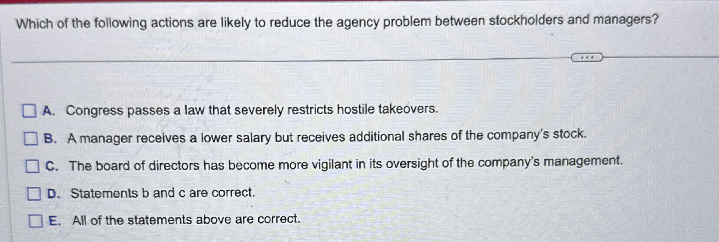 Solved Which of the following actions are likely to reduce | Chegg.com