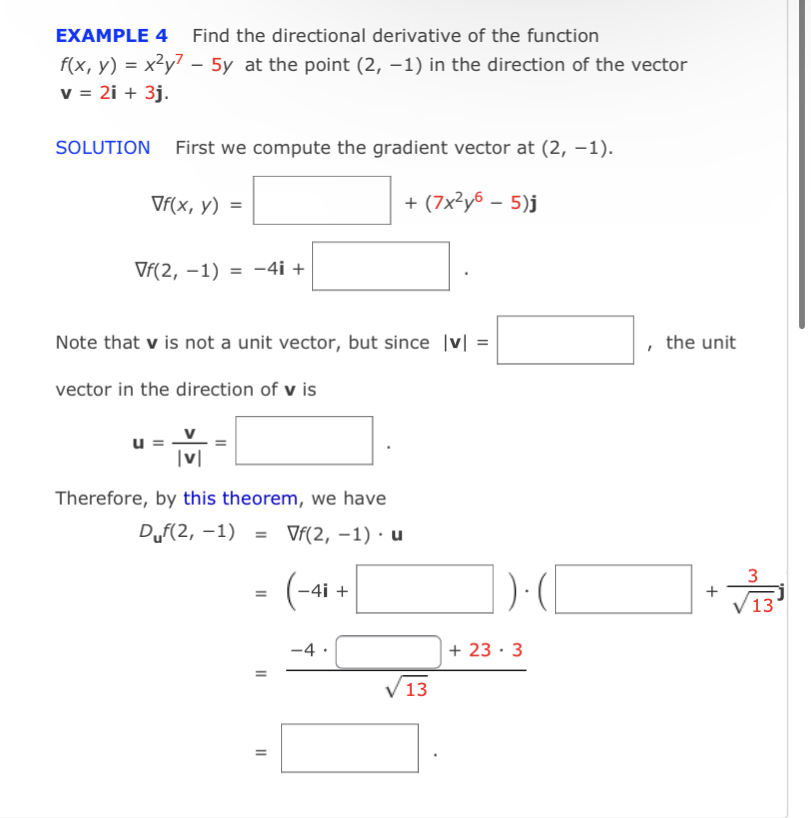 Solved EXAMPLE 4 ﻿Find the directional derivative of the | Chegg.com