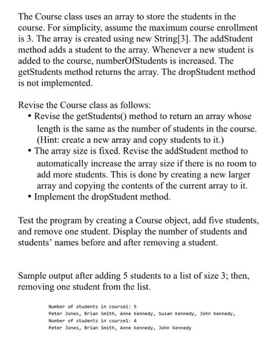 Solved public class TestCourse { public static void | Chegg.com Solved public class TestCourse { public static void | Chegg.com