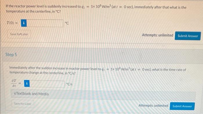 Solved Unitorm internal heat generation at q˙=2.75×107 W/m3 | Chegg.com