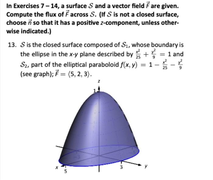 Solved In Exercises 7-14, a surface S and a vector field | Chegg.com