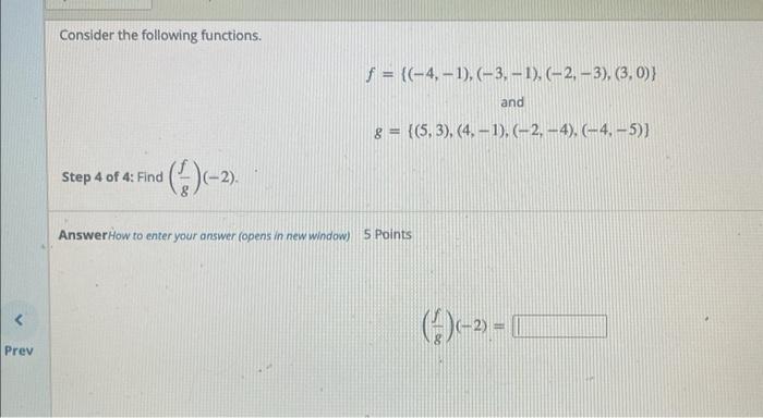 Solved Consider the following functions. | Chegg.com