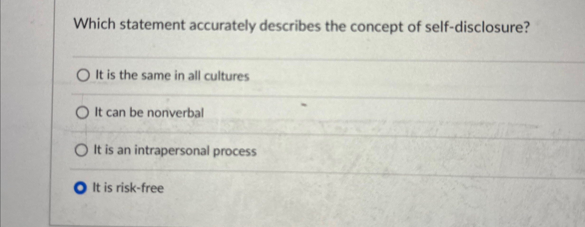 Solved Which statement accurately describes the concept of | Chegg.com