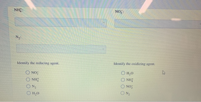 Solved Determine the oxidation number of nitrogen in NH, NO, | Chegg.com