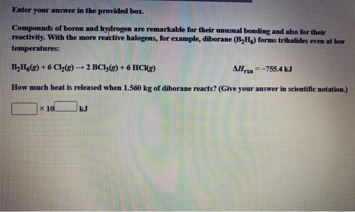 Solved Enter your answer in the provided bor. Compounds of | Chegg.com