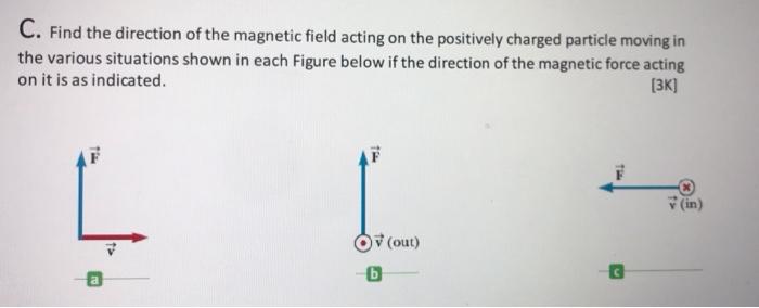 [Solved]: C. Find the direction of the magnetic field actin