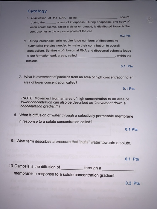 Solved Cytology LAB ACTIVITY 5: Stages of Mitosis. Answer | Chegg.com