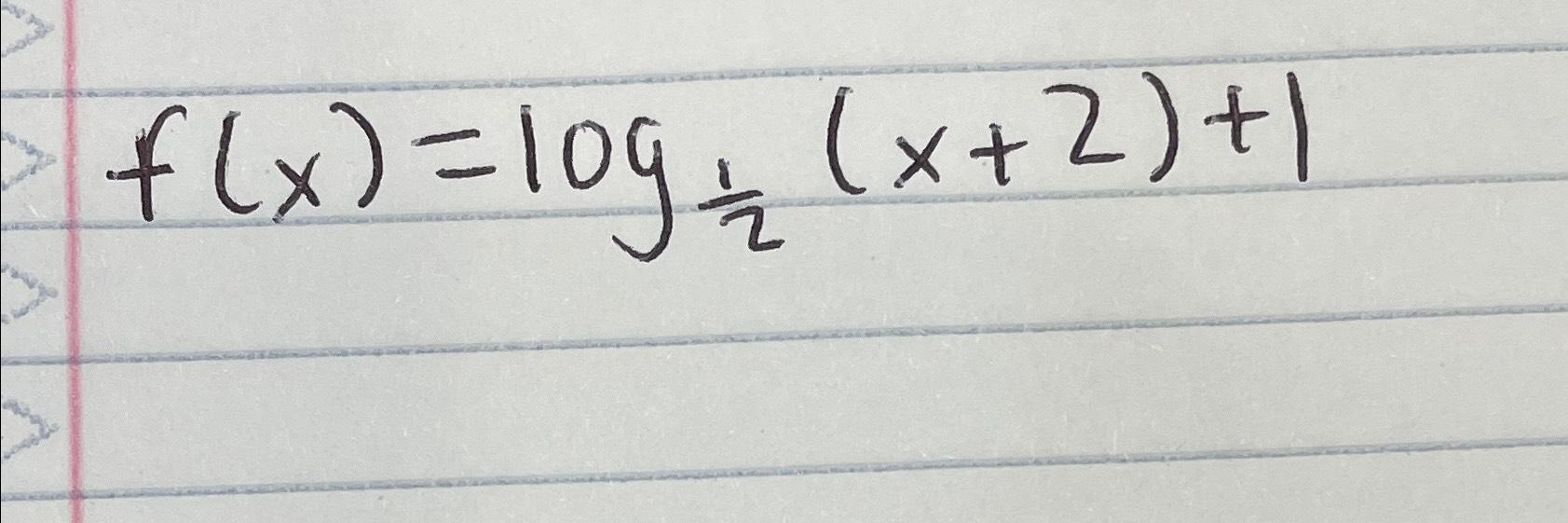 Solved f(x)=log12(x+2)+1 | Chegg.com