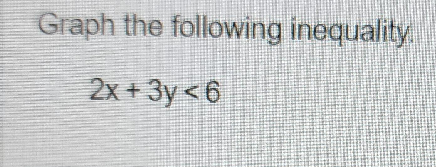 Solved Graph the following inequality. 2x+3y