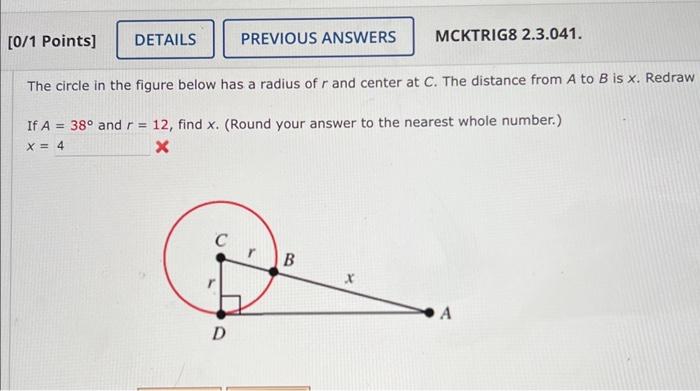 Solved The circle in the figure below has a radius of r and | Chegg.com