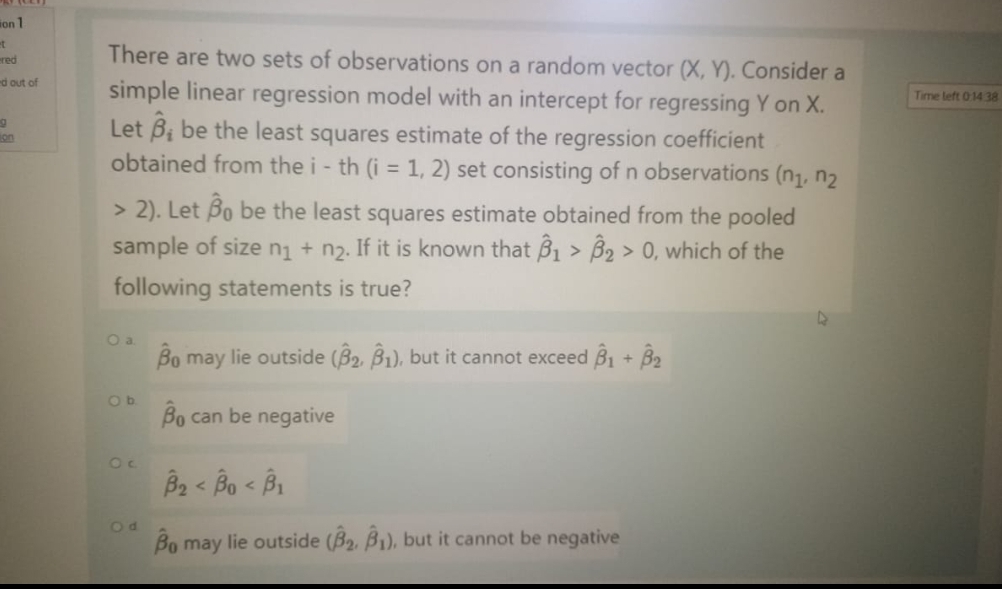 Solved There are two sets of observations on a random vector | Chegg.com