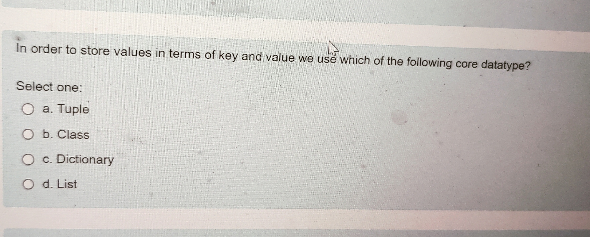 Solved In Order To Store Values In Terms Of Key And Value We 