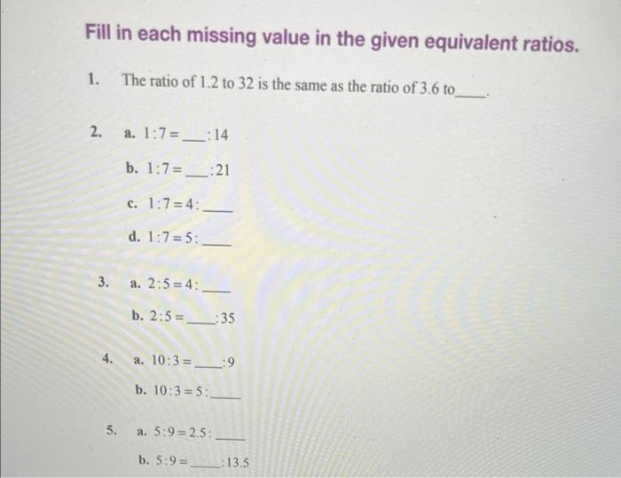 Solved Fill in each missing value in the given equivalent | Chegg.com