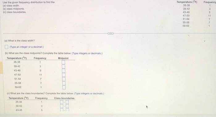 Solved Use the given frequency distribution to find the (a) | Chegg.com