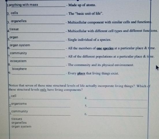 Solved 1anything with massMade up of atoms.The "basic unit | Chegg.com