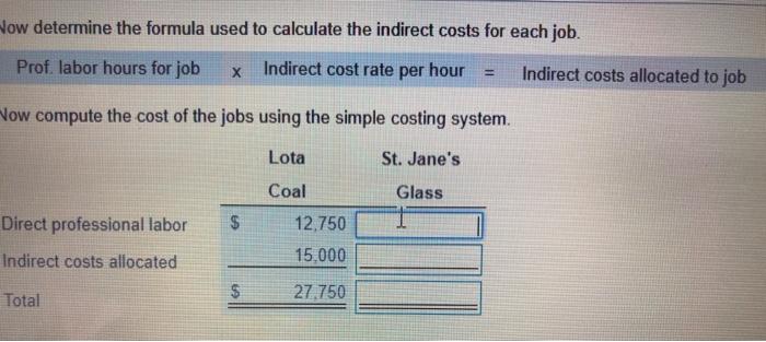 Solved How determine the formula used to calculate the | Chegg.com