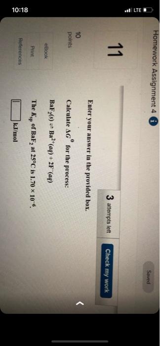 Solved Homework Assignment 4 Saved vi LET 11 3 attempts left | Chegg.com Solved Homework Assignment 4 Saved vi LET 11 3 attempts left | Chegg.com