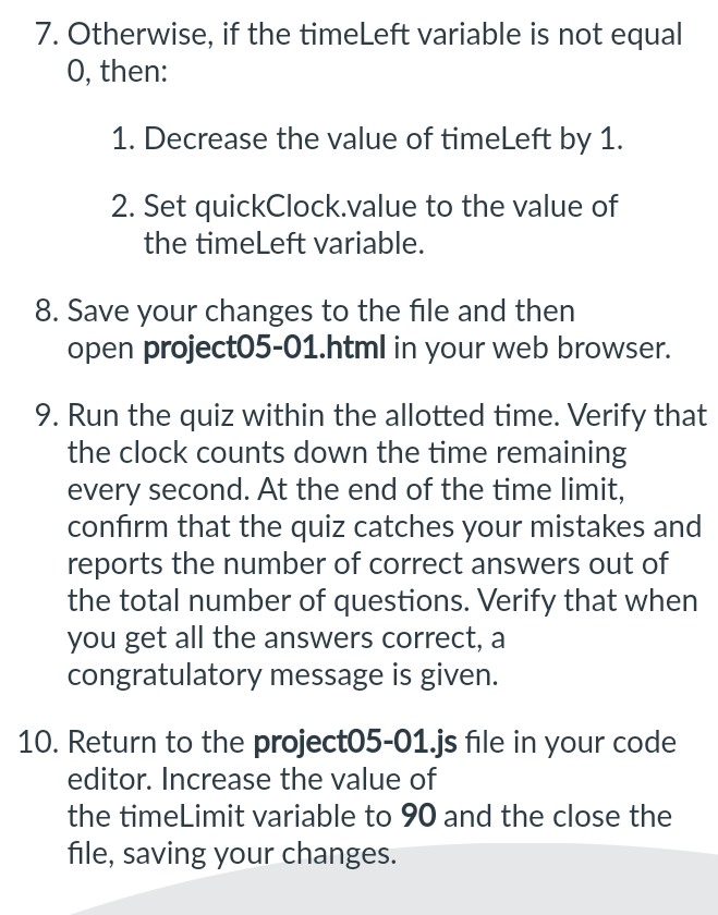 Solved Do the following: 1. Use your code editor to open the | Chegg.com