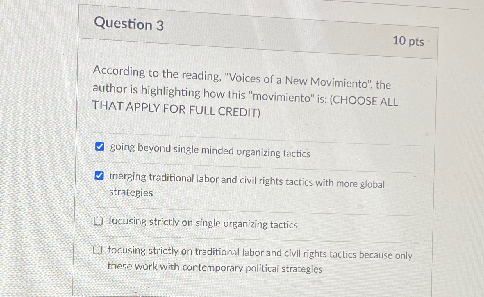 Solved Question 310 ﻿ptsAccording to the reading, "Voices of | Chegg.com