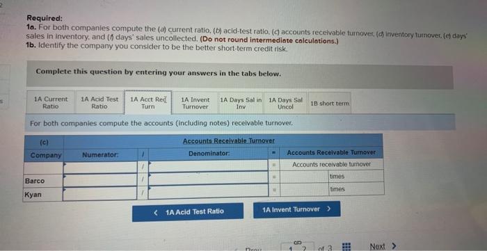 Solved Problem 13-5A (Algo) Comparative ratio analysis LO P3 | Chegg.com